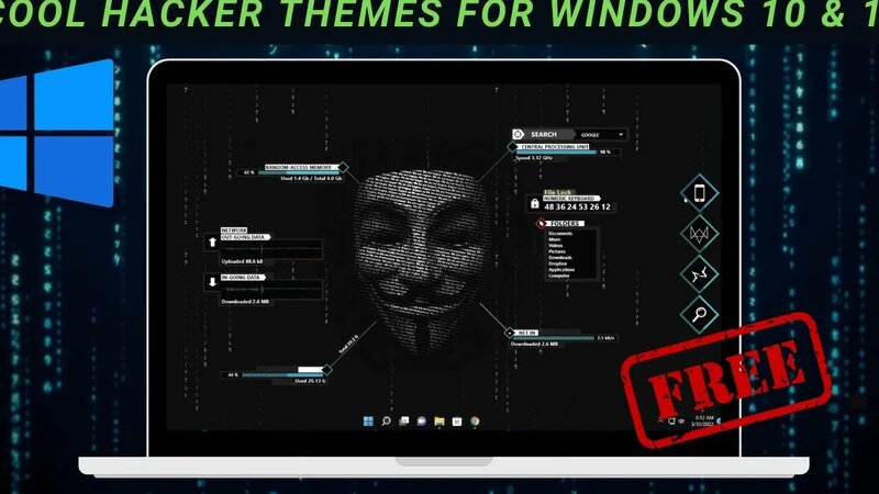 COOL! Customize Your Desktop Into Hacker Themes for Windows 10 ...