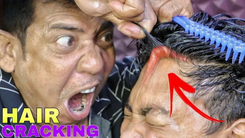 Loud Hair Crack & Comb Massage by Asim Barber ｜ Scalp Scratching ｜ Neck ...