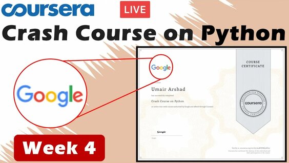 Crash Course on Python Coursera Week 4- Full solved | Google IT Automation with Python - EroFound