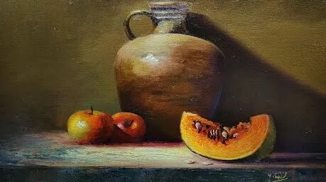 How I Paint Still Life Just By 4 Colors Oil Painting Landscape Step By ...