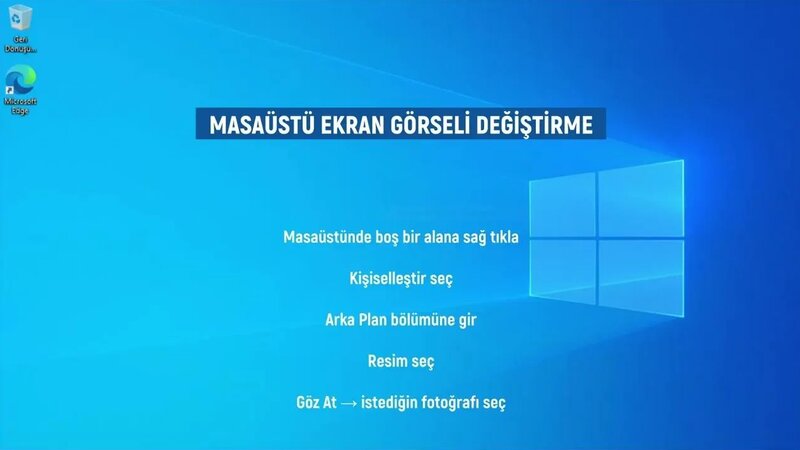 Masaüstü Ekran Resmi Değiştirme - Arkaplan Fotoğrafı Değiştir PC ...