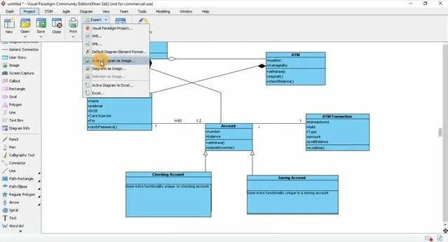 How to Draw class diagram using visual paradigm || Step by step ...