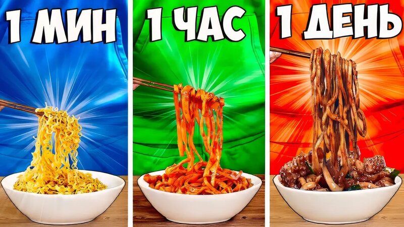 1 Минута vs 1 ЧАС vs 1 ДЕНЬ Лапша — Видео от Vanzai - Смотреть онлайн в ...