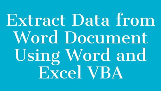 vba excel to word +extract: 889 video Yandex'te bulundu