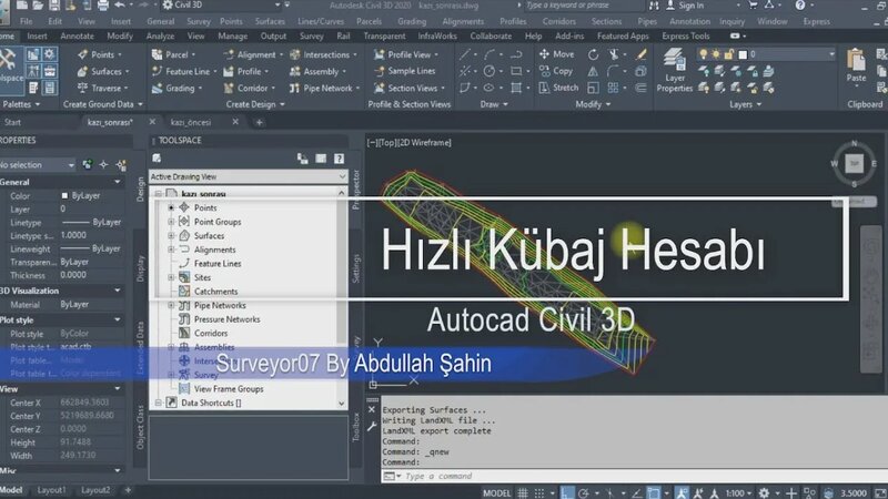 AutoCAD Civil 3D - Hızlı Kübaj Hesabı ve Volume Dashboard Rehberi # ...