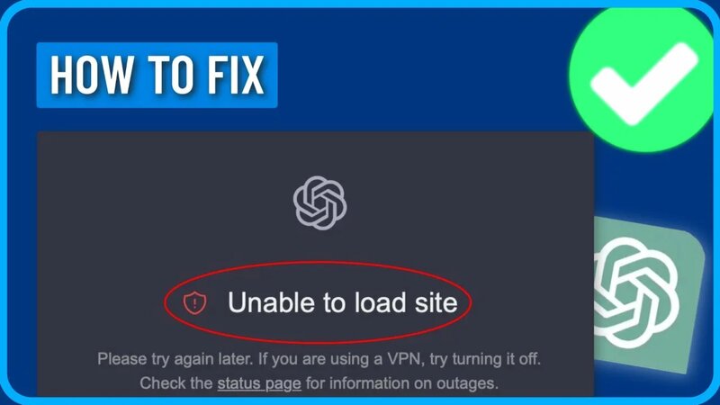 Chatgpt Unable TO LOAD SITE (2024) | How to Fix Unable To Load Site ...