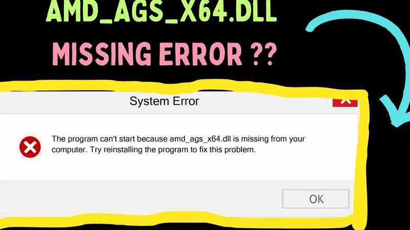 AMD_AGS_X64.DLL Missing Error [Fixed] in 2024 - Yandex Video aramada ...