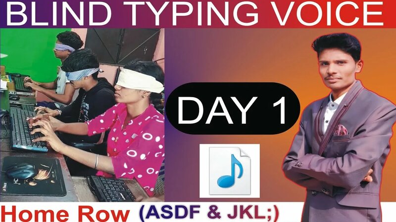 Blind Typing || Learn typing with Voice || Home row ||Day 1|| asdf jkl ...