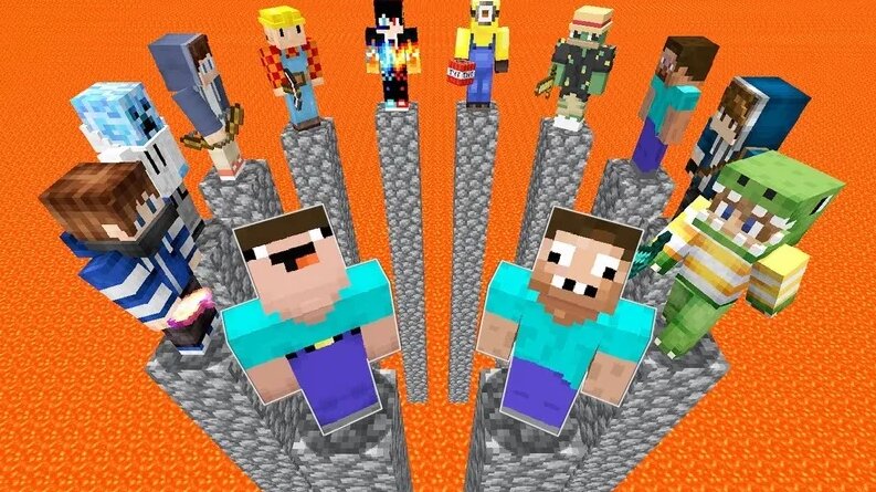 [DakPlay] НУБ И ПРО Скинули ВСЕХ Игроков И Выиграли В Столбы МАИ Нкрафт ! Нубик И МИНИ ИГРА ...