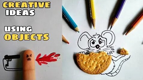 creative drawings using everyday objects|easy ideas|object art - Yandex ...