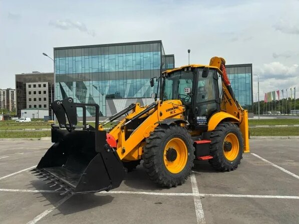 Обзор экскаватора-погрузчика Lonking 84C на мостах и КПП Carraro ...