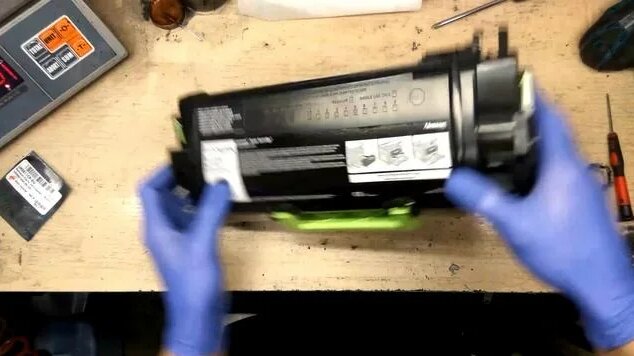 Заправка картриджа Lexmark 522he // Cartridge refill Lexmark 522he ...