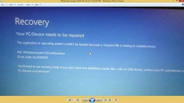 How to Solve Recovery Error on PC/Laptop | Your PC/Device needs to be ...