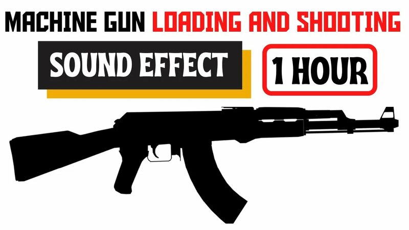 Machine Gun Loading and Shooting Sound Effect White Noise Relaxation (1 ...
