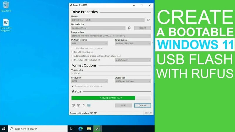 How to Create a Bootable Windows 11 USB Flash Drive with Rufus (EASY ...