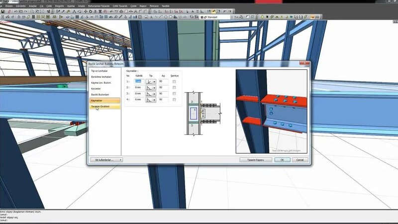 ideCAD Statik IDS | Çelik Modelleme/Analiz/Tasarım Tanıtım Videosu 2 ...