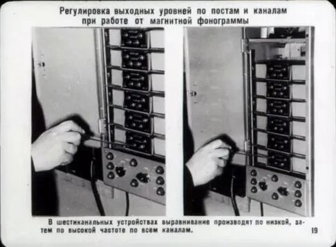 Звуковоспроизводящее оборудование в кинотеатре. Sound reproduction ...