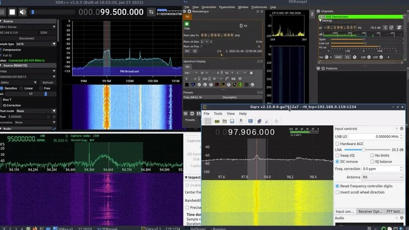 DragonOS Focal Remote SDR w/ SDR++, SDRAngel, SigDigger, and Gqrx (Pi4 ...