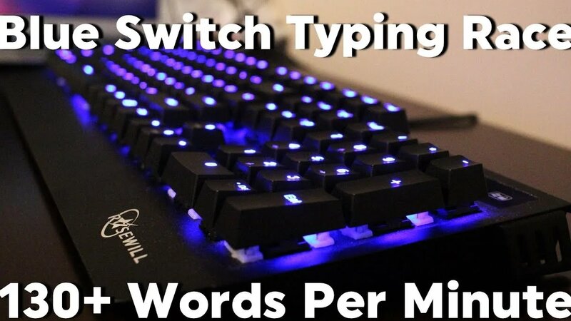 Super Fast Typing Race - Cherry MX Blue Mechanical Keyboard ASMR Blue ...