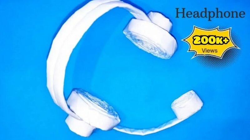 origami paper Headphone || How to make a paper headphone || easy steps ...
