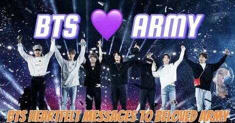 BTS Love Army | Message from BTS to Army | BTS & Army Bond | Army Love ...
