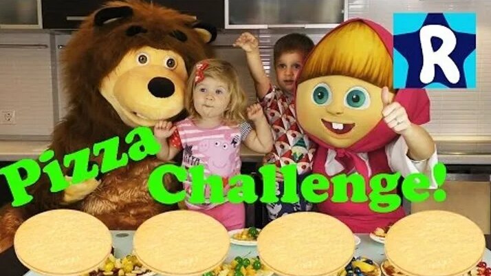 Видео Маша и Медведь Пицца Челлендж от Рома Шоу Masha and the Bear ...