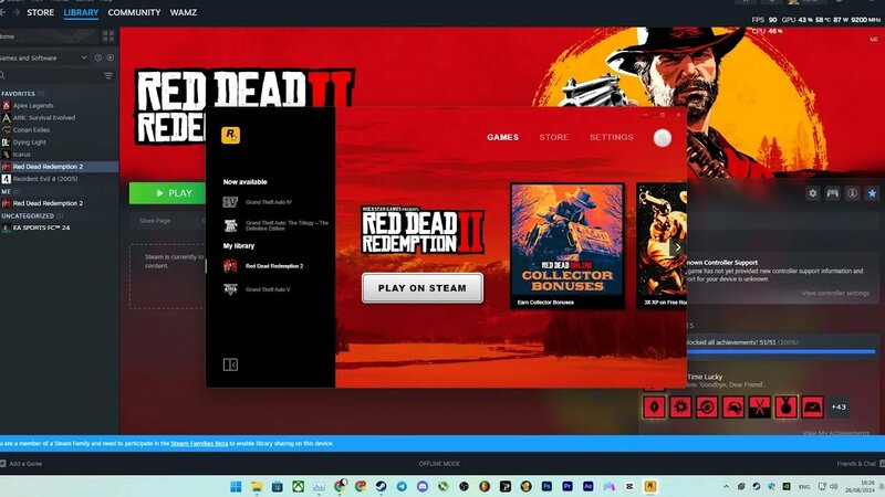 Red Dead Redemption 2 Play on Steam Offline & without Rockstar Launcher ...