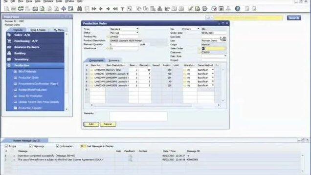 SAP Business One production Process - Yandex Video aramada çevrimiçi izle