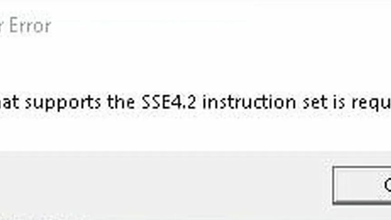 A CPU that supports the SSE4.2 instruction set is required - Yandex ...