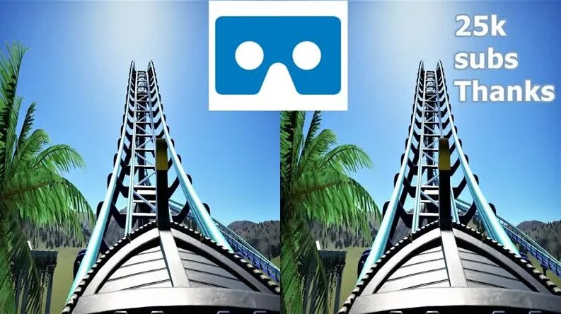Roller 25k Subs Coaster 3D VR video 3D SBS VR box google cardboard ...