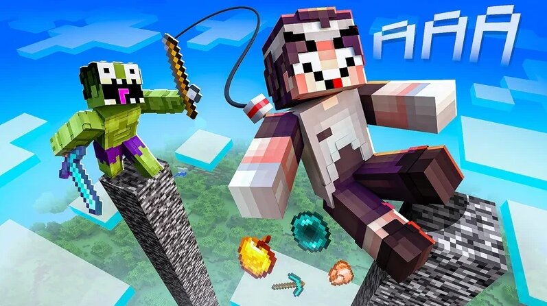 Битва Высоких Столбов в Майнкрафт! (ft. Команда Нп) — Видео от Бишка ...