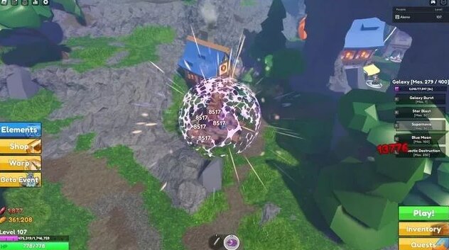 Maxed Galaxy Element Showcase Elemental Dungeons | All 5 Moves Revealed ...