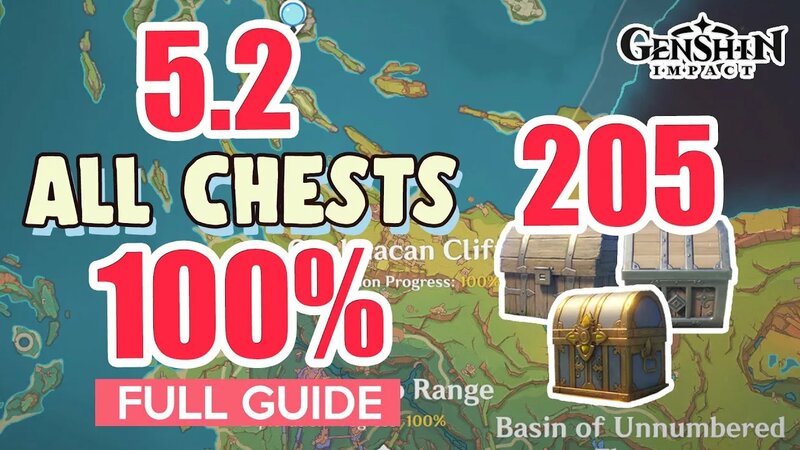 ALL 205 Chests IN 5.2 Natlan 100% FULL Exploration ALL Chests Guide 5.2 ...