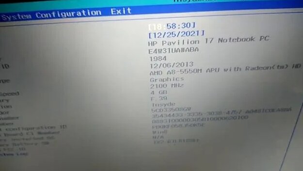 Advanced settings /расширенные настройки биоса hp pavilion 17-e020dx ...