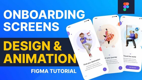 App Onboarding Screens Design & Animation Using Figma | Figma Animation ...