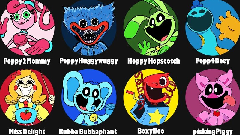 Poppy Playtime Chapter 1-2-3-4-5 All Bosses: Bubba Bubbaphant, Boxy Boo ...