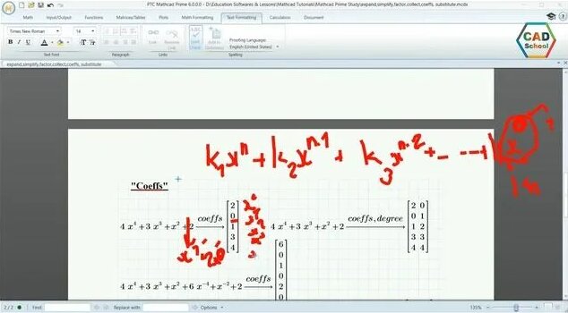 Mathcad Prime Tuto - 4.6. “Expand”, “Simplify”, “Factor”, “Coeffs ...