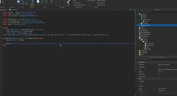How to make simple main menu screen with camera - Roblox Studio 2022 ...