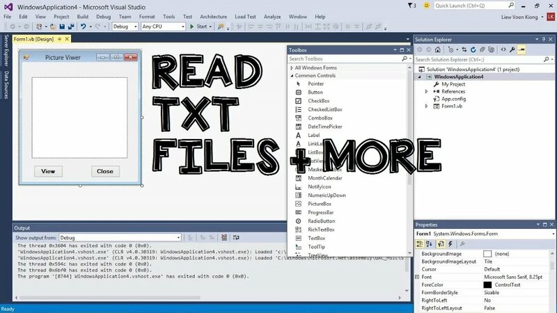 How to read/open txt files in Visual Basic - Смотреть онлайн в поиске ...