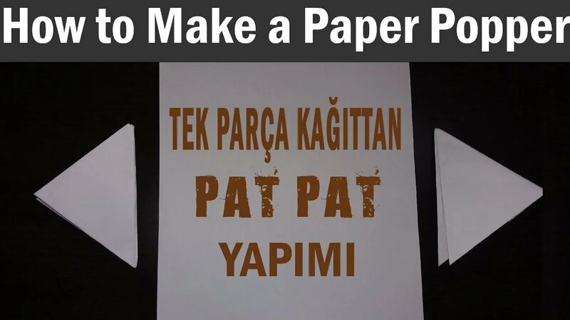 2.Etkinlik | Origami: Tek Parça Kağıttan Pat Pat Yapımı | How to Make a ...