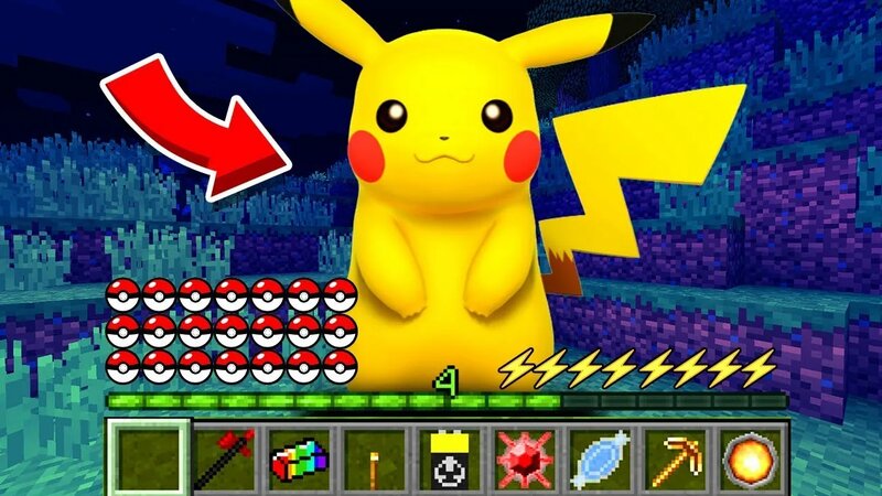 How to play Pikachu in Minecraft! Real life family Pikachu! Battle NOOB ...