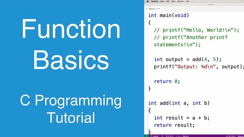 Function Basics | C Programming Tutorial - Смотреть онлайн в поиске ...