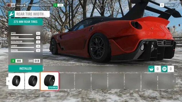 Forza Horizon 4 - Ferrari 599xx Evo Top Speed Tune Guide 500+ KM/H ...