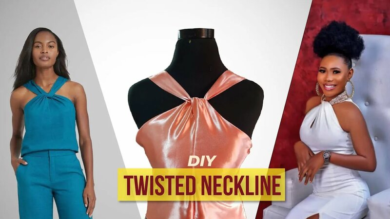 Twist Neckline TOP Tutorial | Pattern, Cutting and Sewing - Смотреть ...