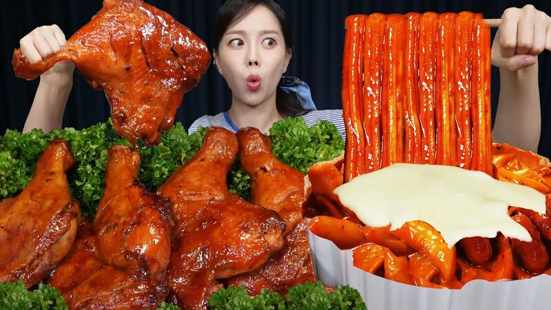 [Mukbang ASMR] Spicy Yeopki Tteokbokki ! with Korean Style Giant BBQ ...