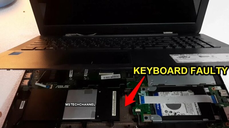 Laptop keyboard removal part 1 | asus X554l notebook | how to open ...
