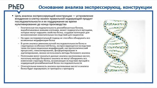 5. ICH Q5B: анализ экспрессирующей конструкции в генетически ...