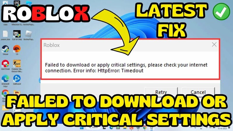 Roblox failed to download or apply critical settings Fix - Yandex Video ...