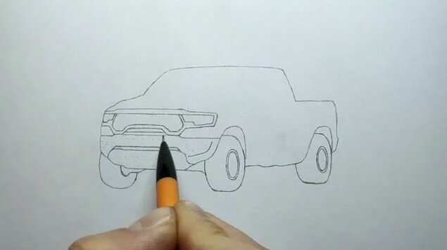 How to draw a Dodge RAM TRX 2021 / drawing dodge ram 1500 trx 2020 off ...