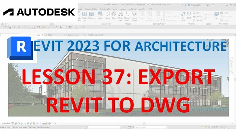 Revit 2023 architecture: lesson 37 - export revit to dwg - Yandex Video ...